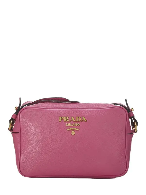 Prada Vitello Daino Camera Crossbody Bag - Pink