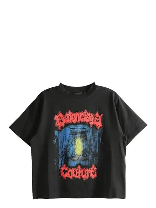 Balenciaga Graphic Medium Fit T-shirt - Black