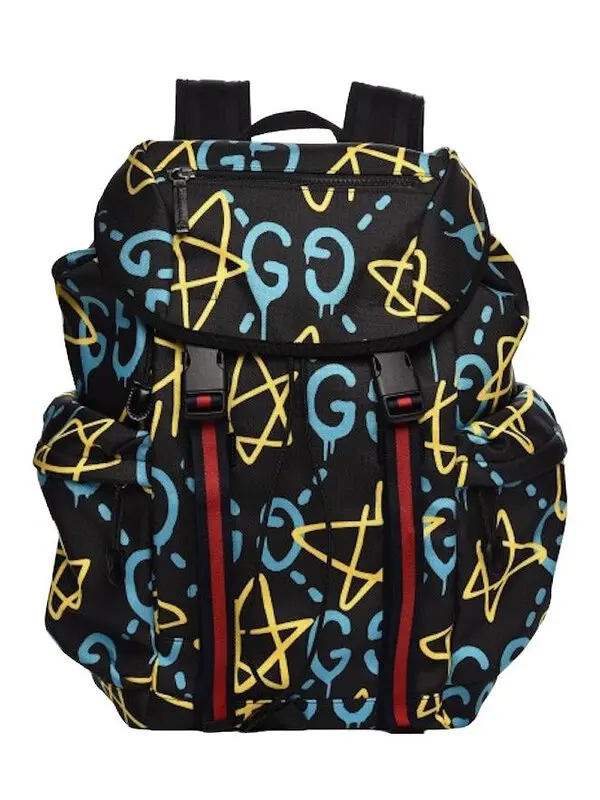 Gucci Guccighost Graffiti Print Backpack - Multicolor