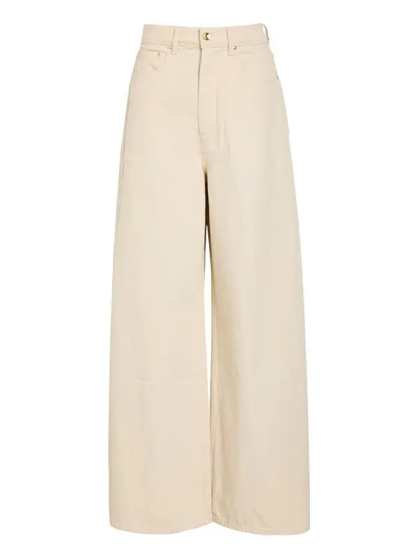 Ossou Wide-leg Denim Jeans - Beige