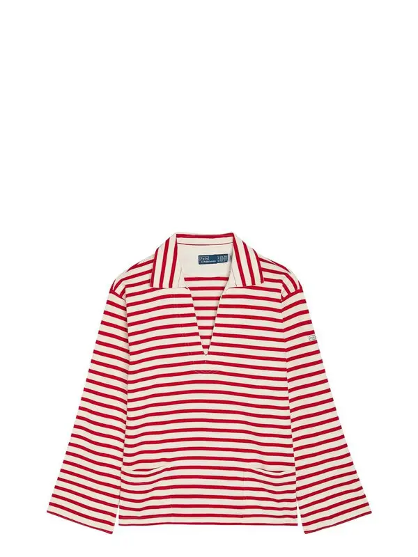 Polo Ralph Lauren Striped Cotton Sweatshirt - Red