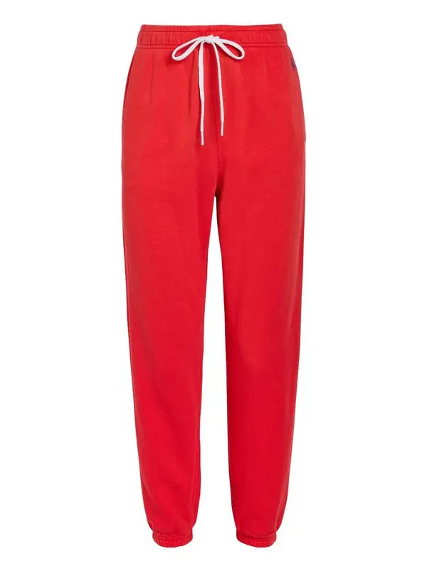 Polo Ralph Lauren Embroidered Cotton-blend Sweatpants - Pink