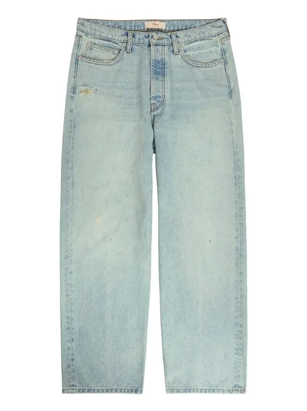 CHERRY LOS ANGELES Distressed Wide-leg Jeans - Light Blue