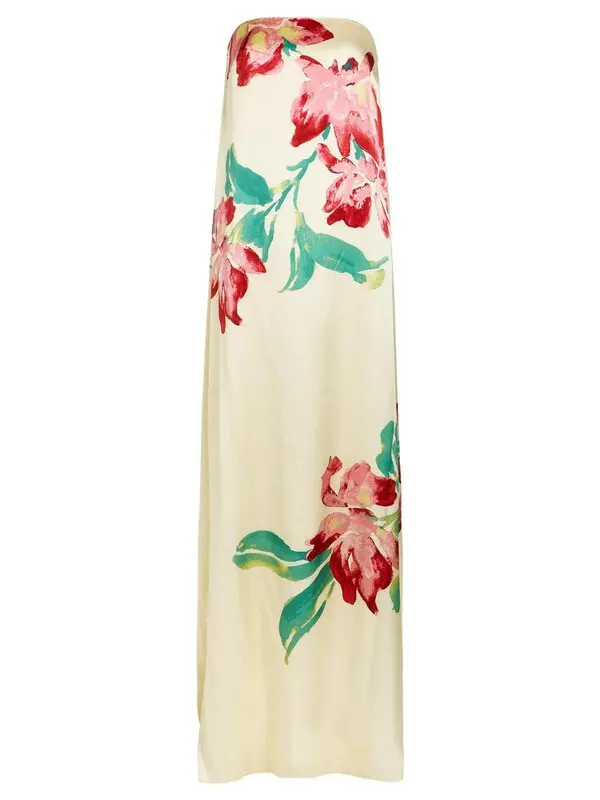 Rebecca Vallance Sunblush Bloom Floral-print Silk Maxi Dress - Multicoloured