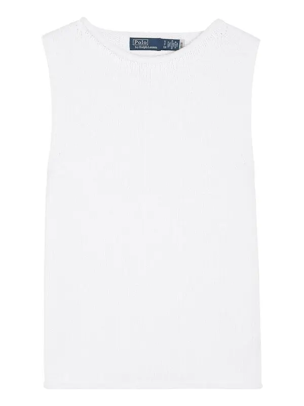 Polo Ralph Lauren Round-neck Knit Tank Top - White