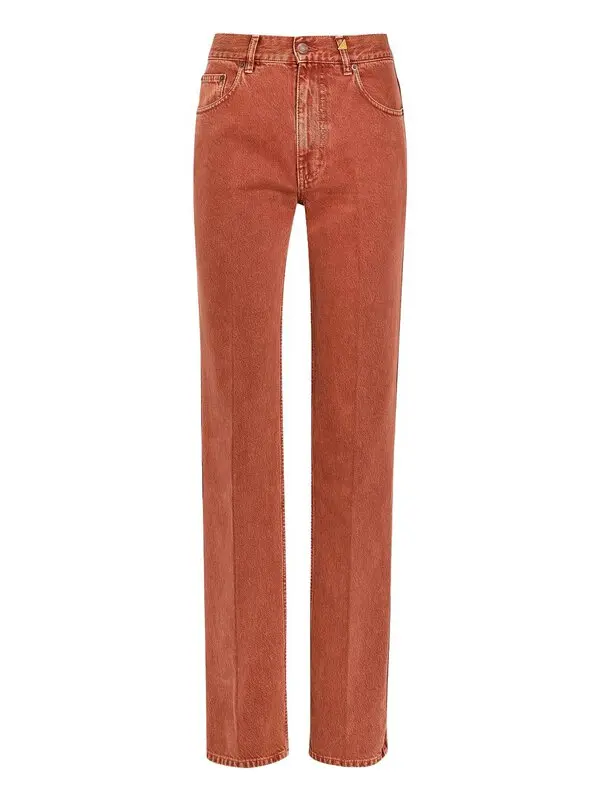 Chloé Straight-leg Denim Jeans - Brown