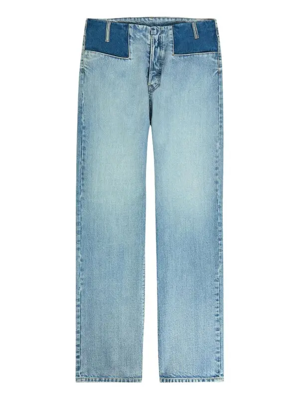 MAISON MARGIELA Straight-leg Washed Denim Trousers - Blue Denim