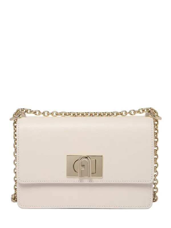 Furla 1927 Mini Crossbody Bag With Chain Strap - White