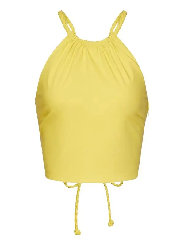 Red Valentino Sleeveless Braided Detail Top - Yellow
