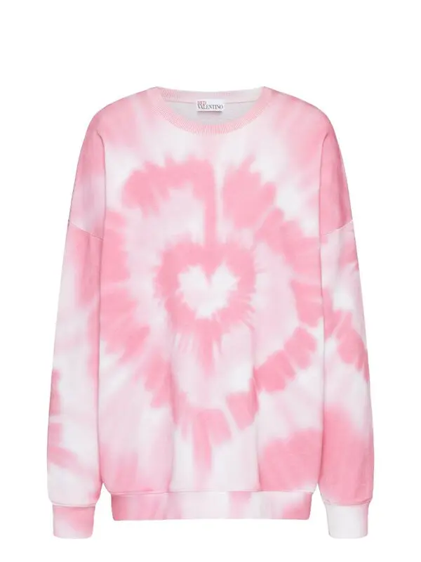 Red Valentino Tie-dye Crewneck Sweatshirt - Pink