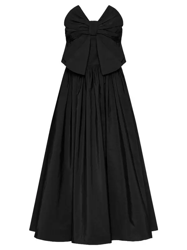 Red Valentino Strapless Bow Detail Dress - Black