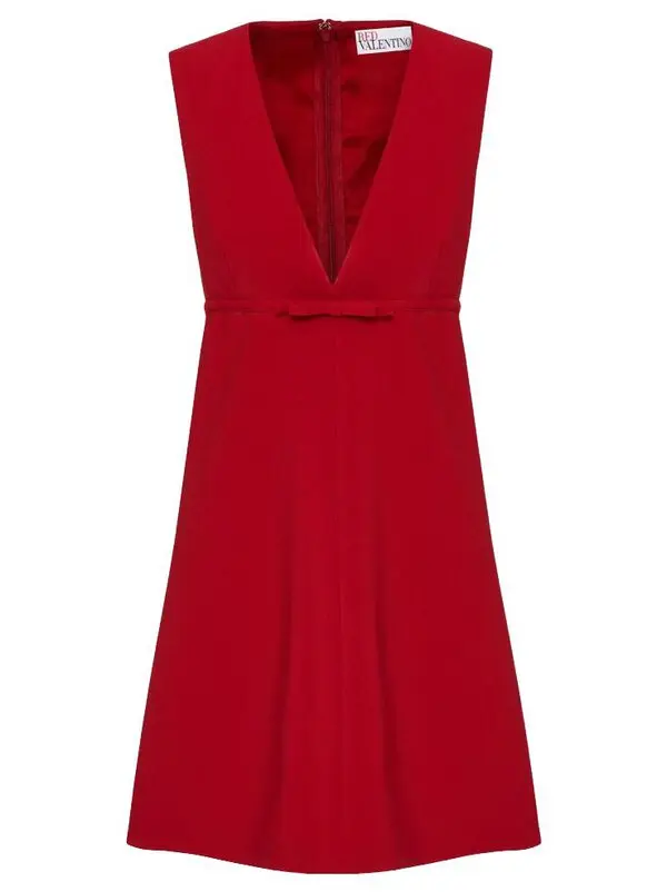 Red Valentino A-line Bow Detail Dress - Red