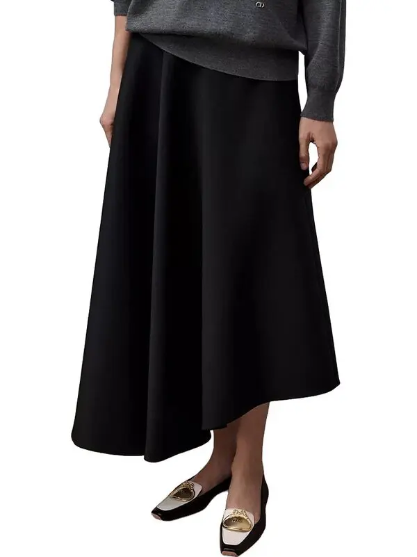Dior Mid-length Flared Skirt - Black
