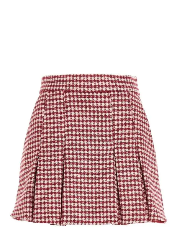 Red Valentino Checked Pleated Shorts - Pink