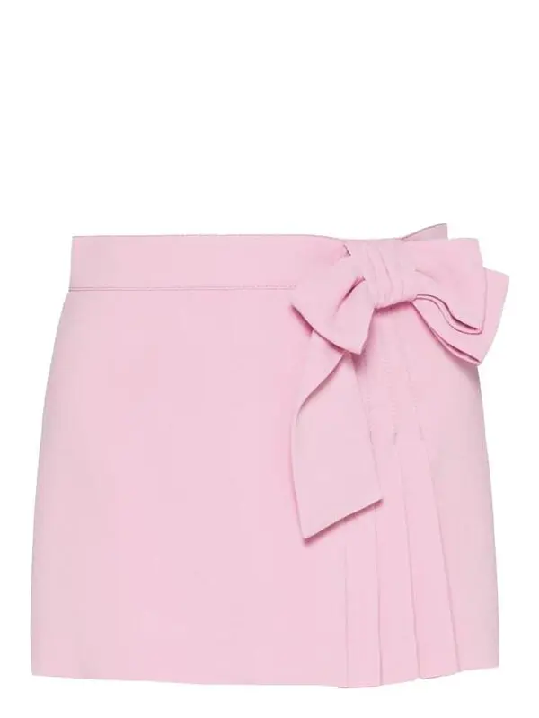 Red Valentino Bow Embellished Pleated Skorts - Pink