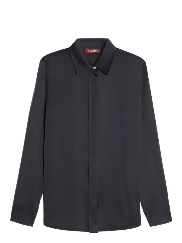 Max Mara Baden Long-sleeve Top With Embellished Cuffs - Black