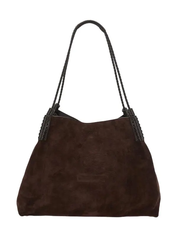 Etro Libra Logo Debossed Big Bag - Black