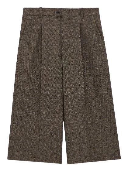 Saint Laurent Mid-rise Tailored Culottes - Brown