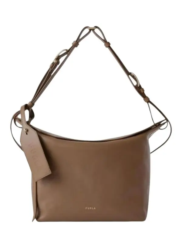 Furla Logo Stamp Shoulder Bag - Brown