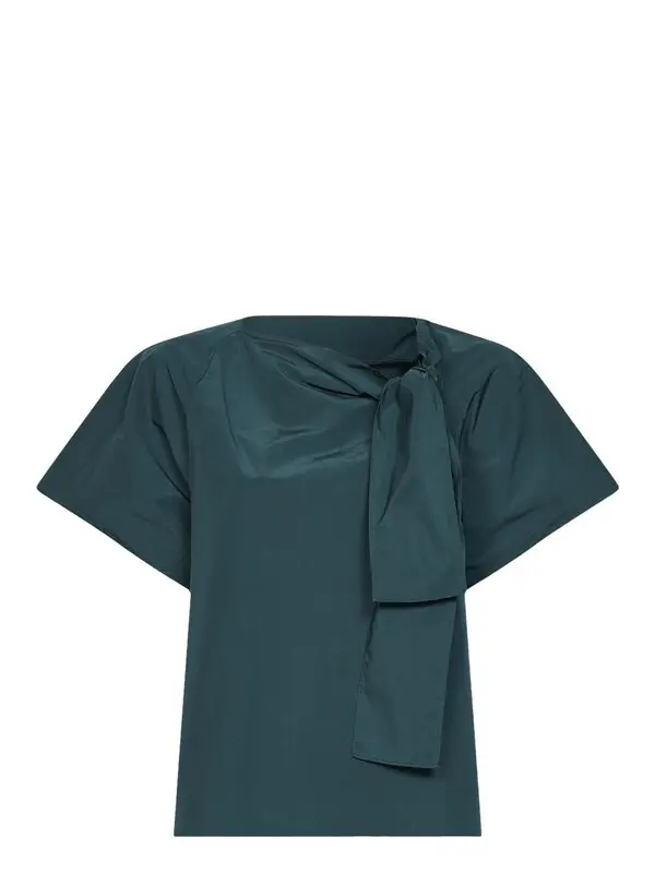Max Mara Bow Detail Short Sleeve Top - No