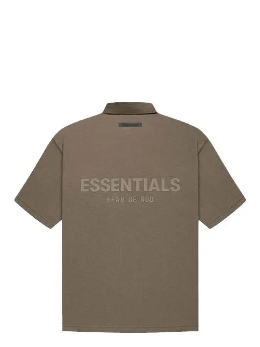 Fear Of God Fw21 Logo Polo Shirt 'harvest - Brown