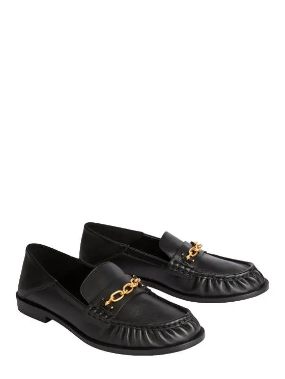 Balmain Sync Smooth Leather Loafers - Black