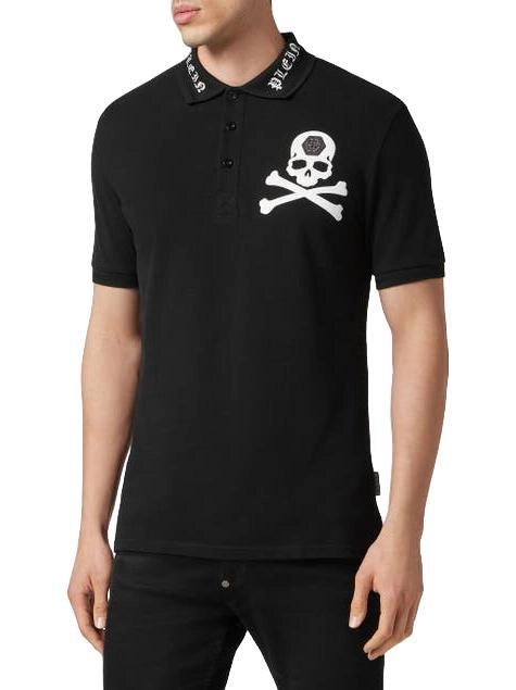 Philipp Plein Polo Shirt Ss Skull&amp;bones - Black