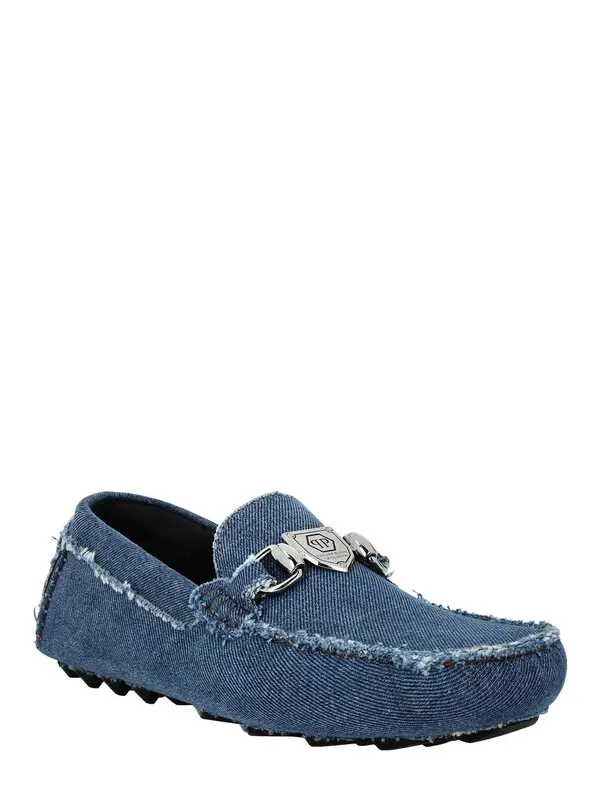 Philipp Plein Denim Driver Moccasins - Middleblue