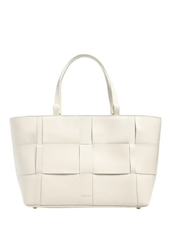 DEMELLIER The Florence Woven Leather Tote - Chalk