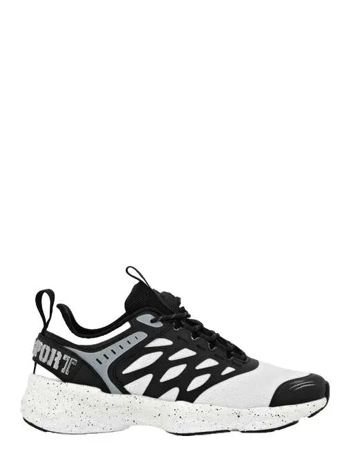 PLEIN SPORT Runner Reflective Scratch Sneakers - White/black