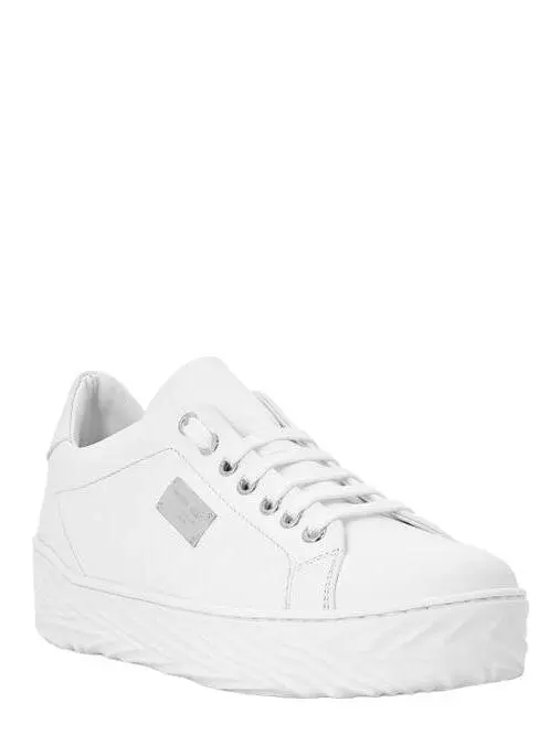 Philipp Plein Leather Lo-top Sneakers - White