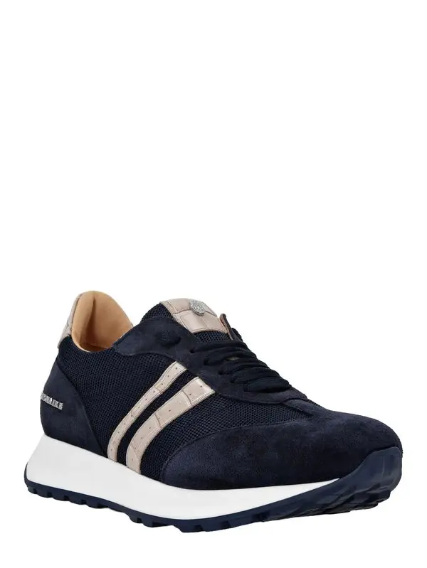 BILLIONAIRE Runner Mix Logo Sneakers - Darkblue