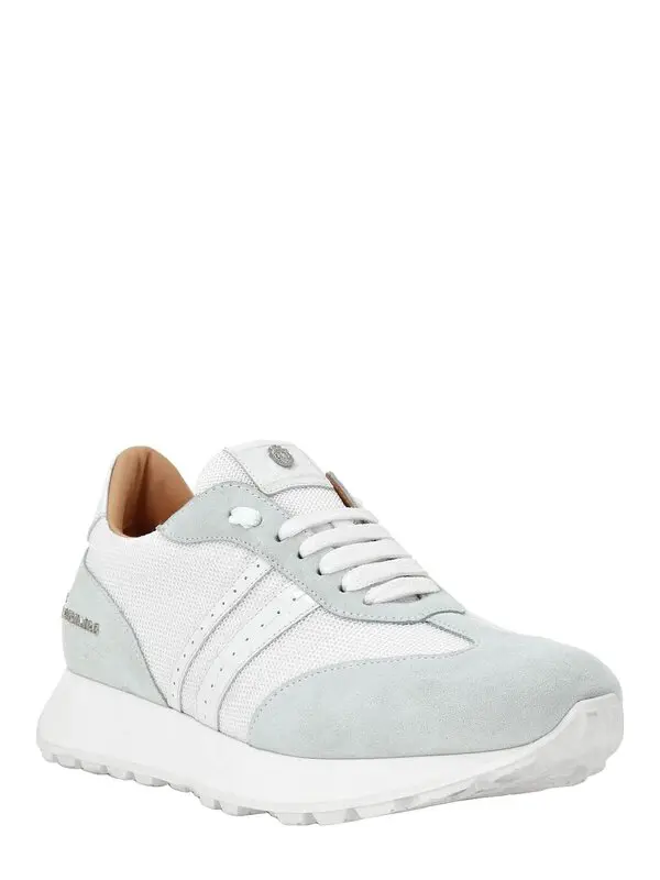 BILLIONAIRE Runner Mix Logo Sneakers - White