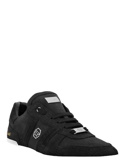 Philipp Plein Nubuck Low Top Sneakers Cocco - Black
