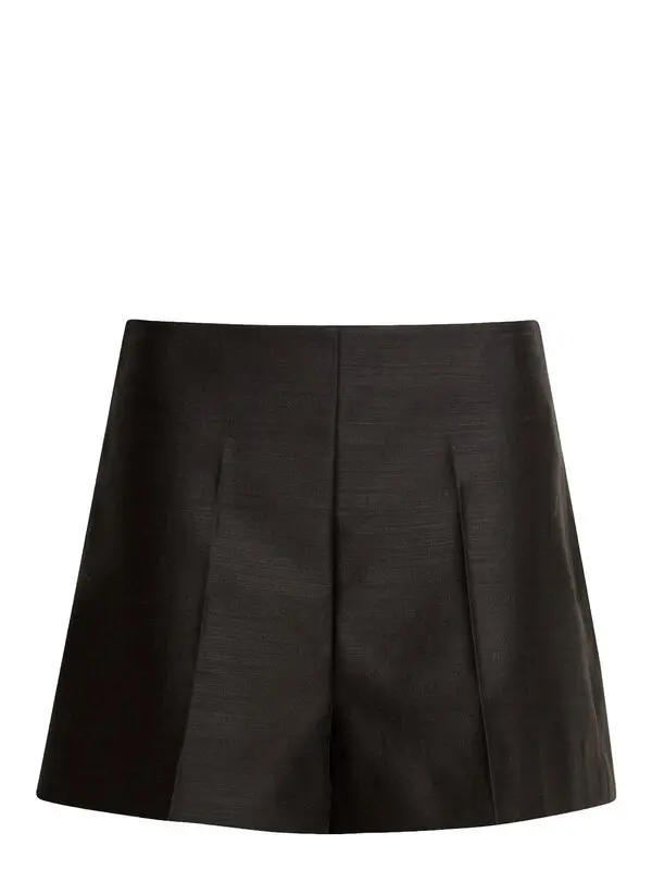 HEIRLOME Saskia Wool & Silk Shorts - Black