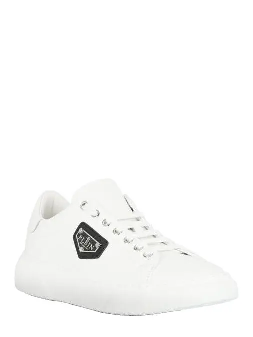 Philipp Plein Leather Lo-top Sneakers - White