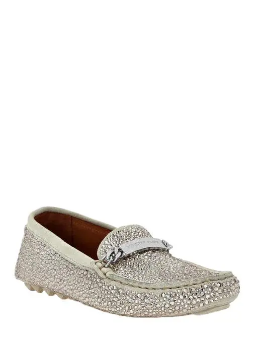 Philipp Plein Suede Embellished Moccasins - Beige