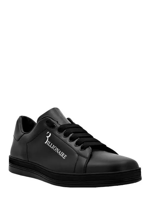 BILLIONAIRE Logo Lace-up Low-top Sneakers - Black