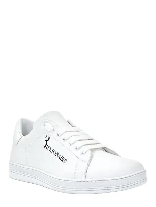 BILLIONAIRE Logo Lace-up Low-top Sneakers - White