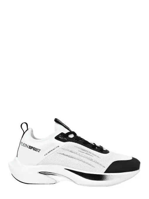 PLEIN SPORT Sprint78" Athletic Lace-up Sneakers - White/black