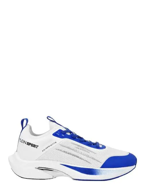 PLEIN SPORT Sprint78" Athletic Lace-up Sneakers - White/middleblue