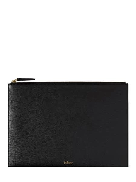 Mulberry Zipped Flat Pouch - Black