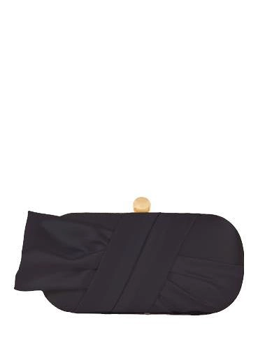 Badgley Mischka Margo Satin Tie Minaudiere - Black