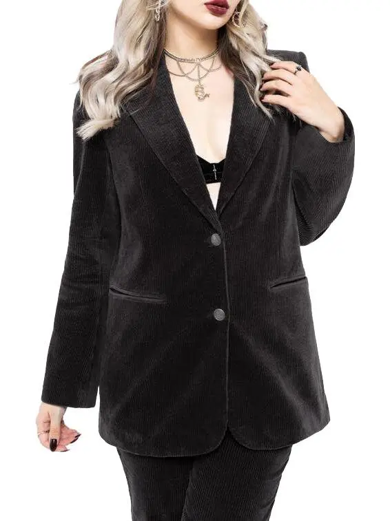 DISTURBIA Apophis Cotton Cord Blazer - Purple