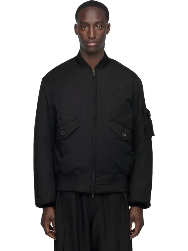 Adidas Y-3 Nylon Bomber Jacket - Black