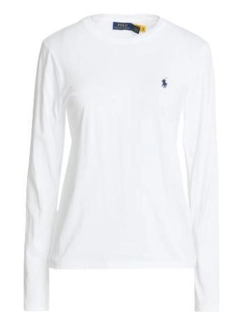 Polo Ralph Lauren Cotton Jersey Long Sleeve Crewneck T-shirt - White