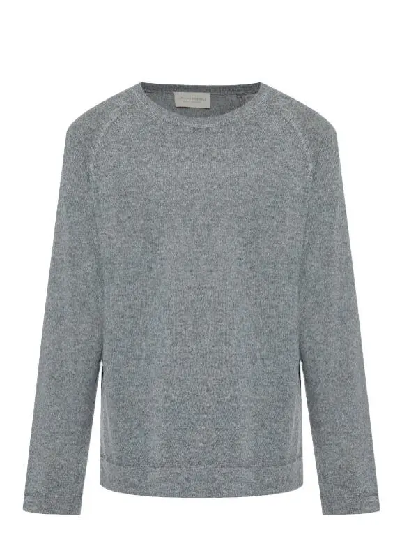 Officine Générale Raglan-sleeve Fine Knit Pullover - Grey