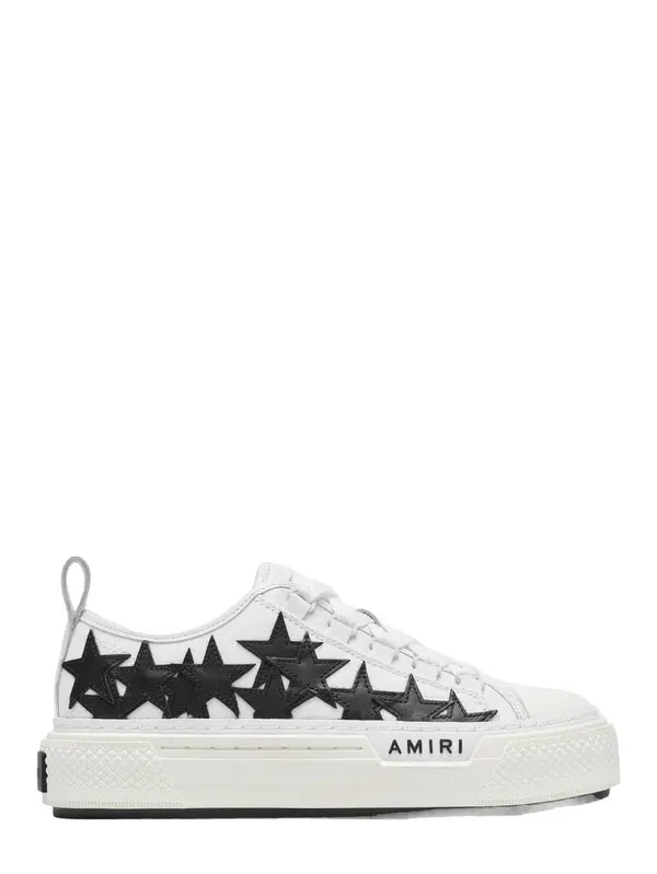 Amiri Star Patch Lace-up Sneakers - White/black