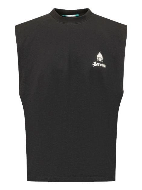 BARROW Logo Printed Sleeveless Top - Black