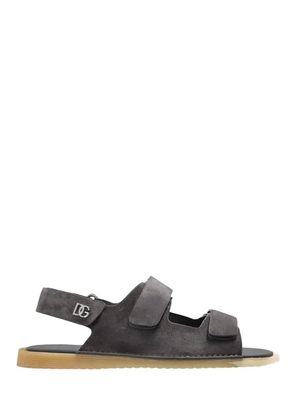 Dolce & Gabbana Logo Plaque Sandals - Black
